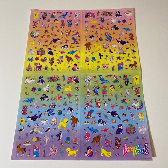 Lisa Frank | Accessories | Vintage Lisa Frank Characters Rainbow Large ...